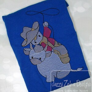 Cowboy Bull Rider Sketch Machine Embroidery Design - Etsy
