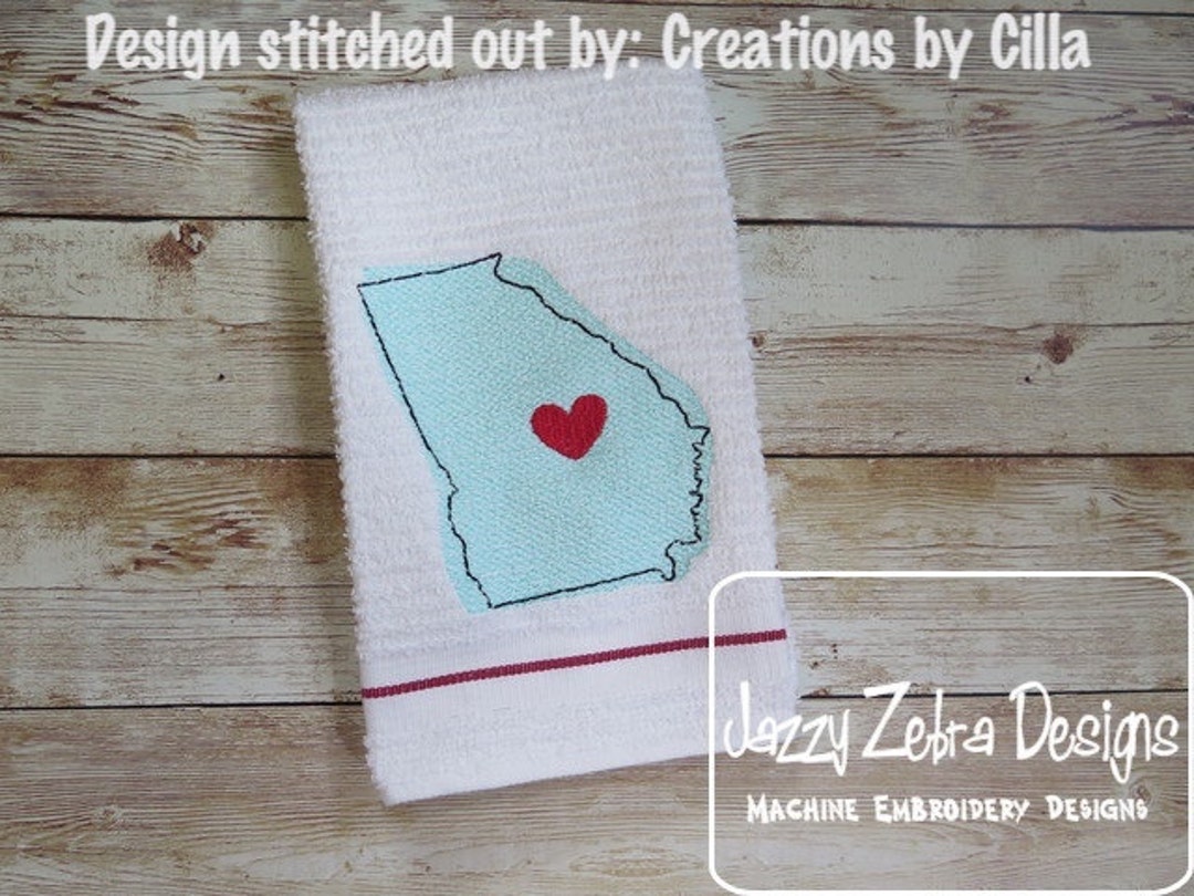 Georgia State Sketch Embroidery Design - Etsy