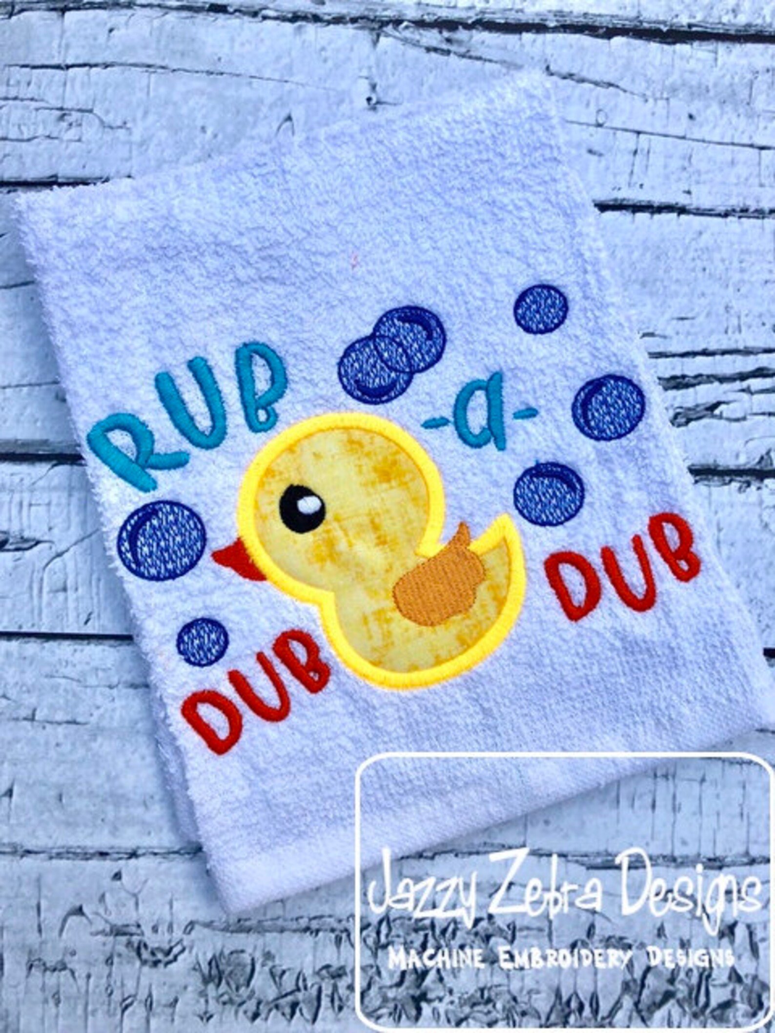 Rub a Dub Dub Saying Rubber Ducky Appliqué Machine Embroidery - Etsy