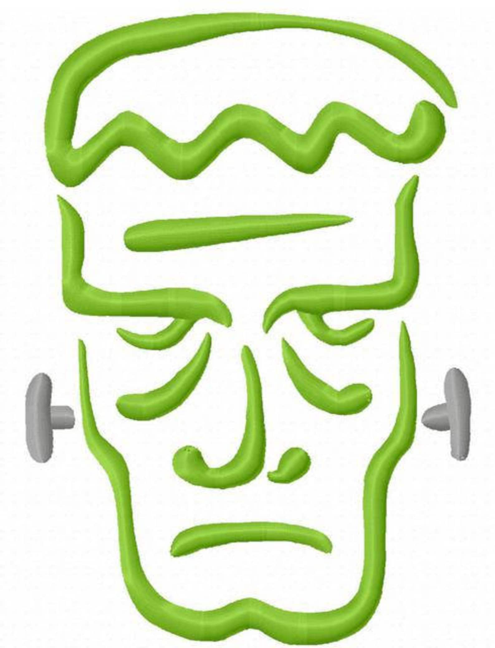 Frankenstein Satin Stitch Machine Embroidery Design - Etsy