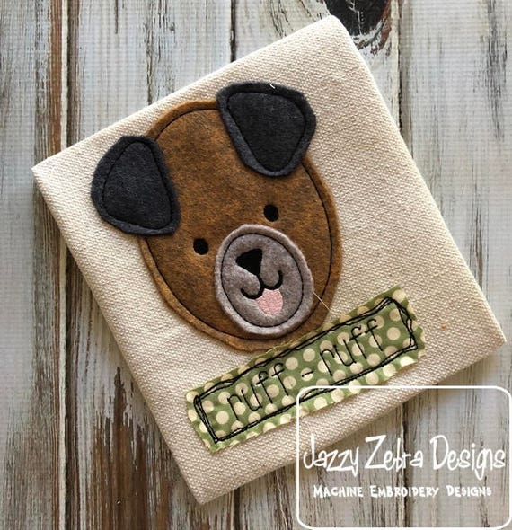 Dog Says Ruff Ruff Shabby Chic Bean Stitch Applique Machine - Etsy