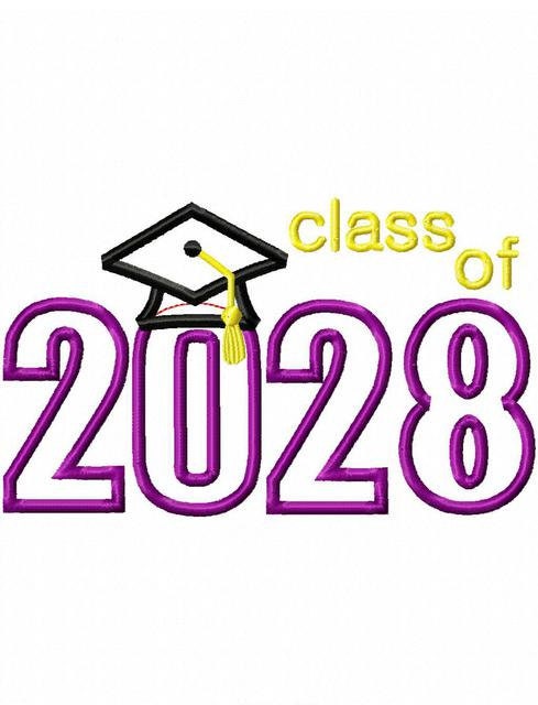 Class of 2028 graduation cap appliqué machine embroidery | Etsy Class of 2028 graduation cap appliqué machine embroidery | Etsy
