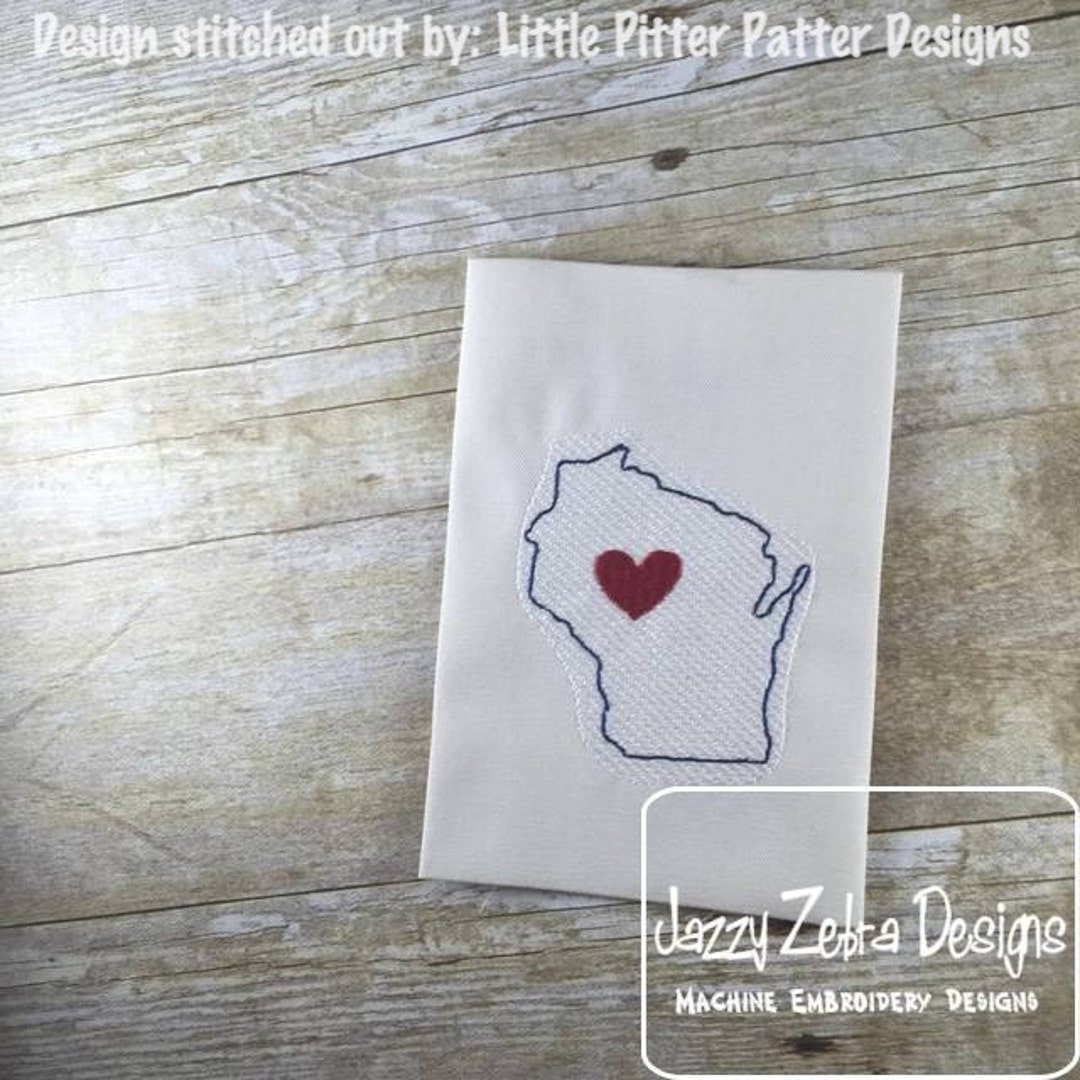 Wisconsin State Sketch Embroidery Design - Etsy