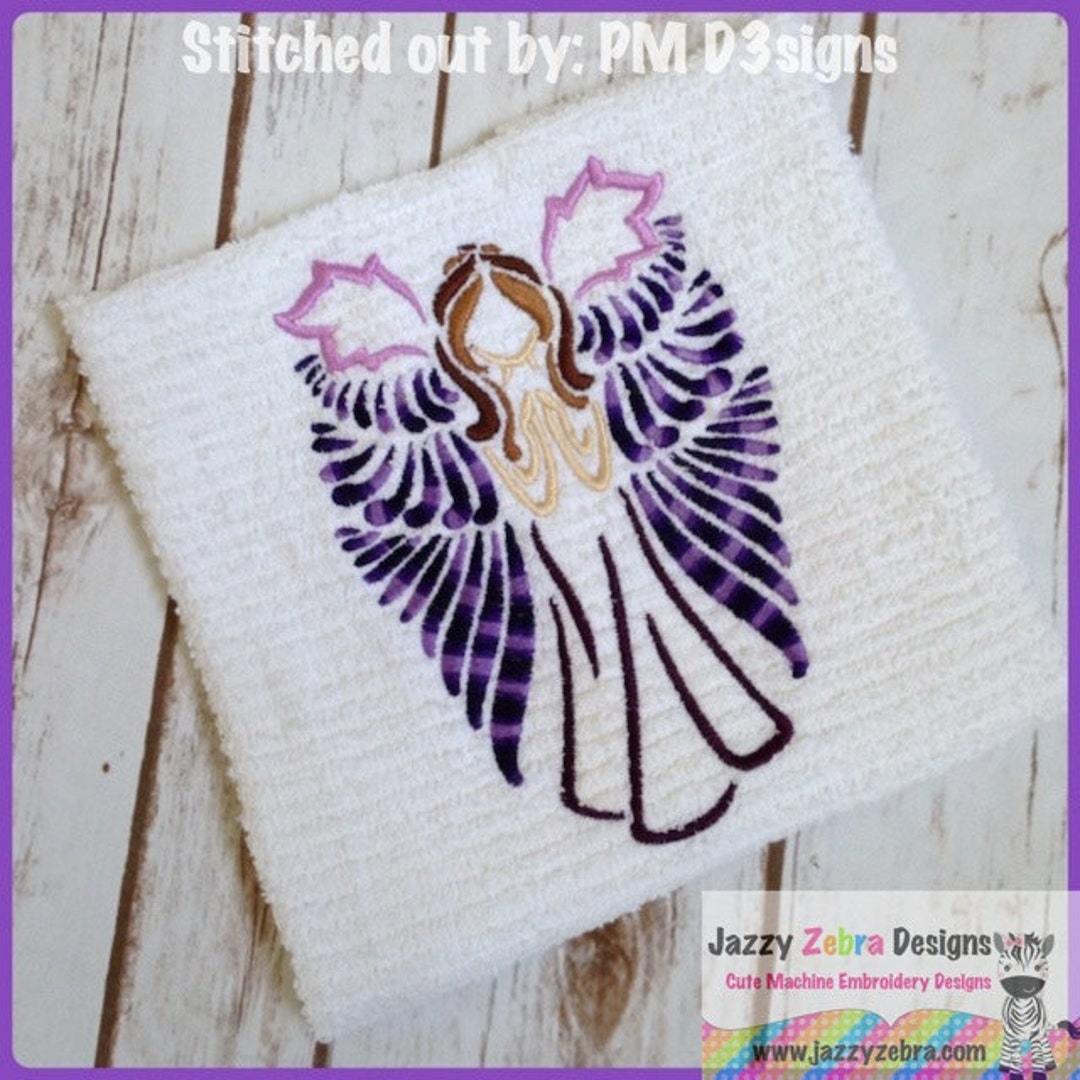 Angel Praying Satin Stitch Machine Embroidery Design - Etsy