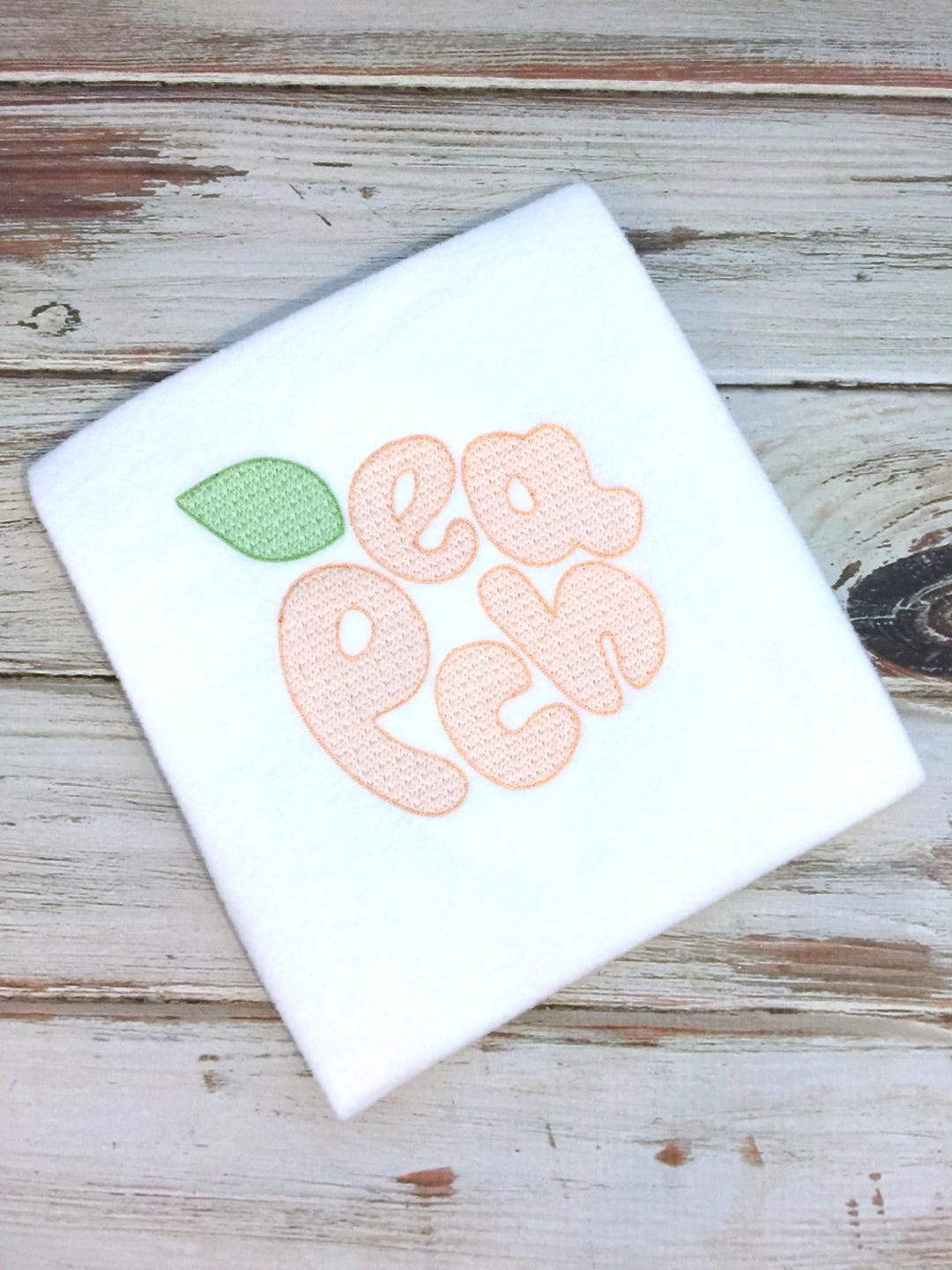 Peach Word Shaped Peach Motif Filled Machine Embroidery Design - Etsy