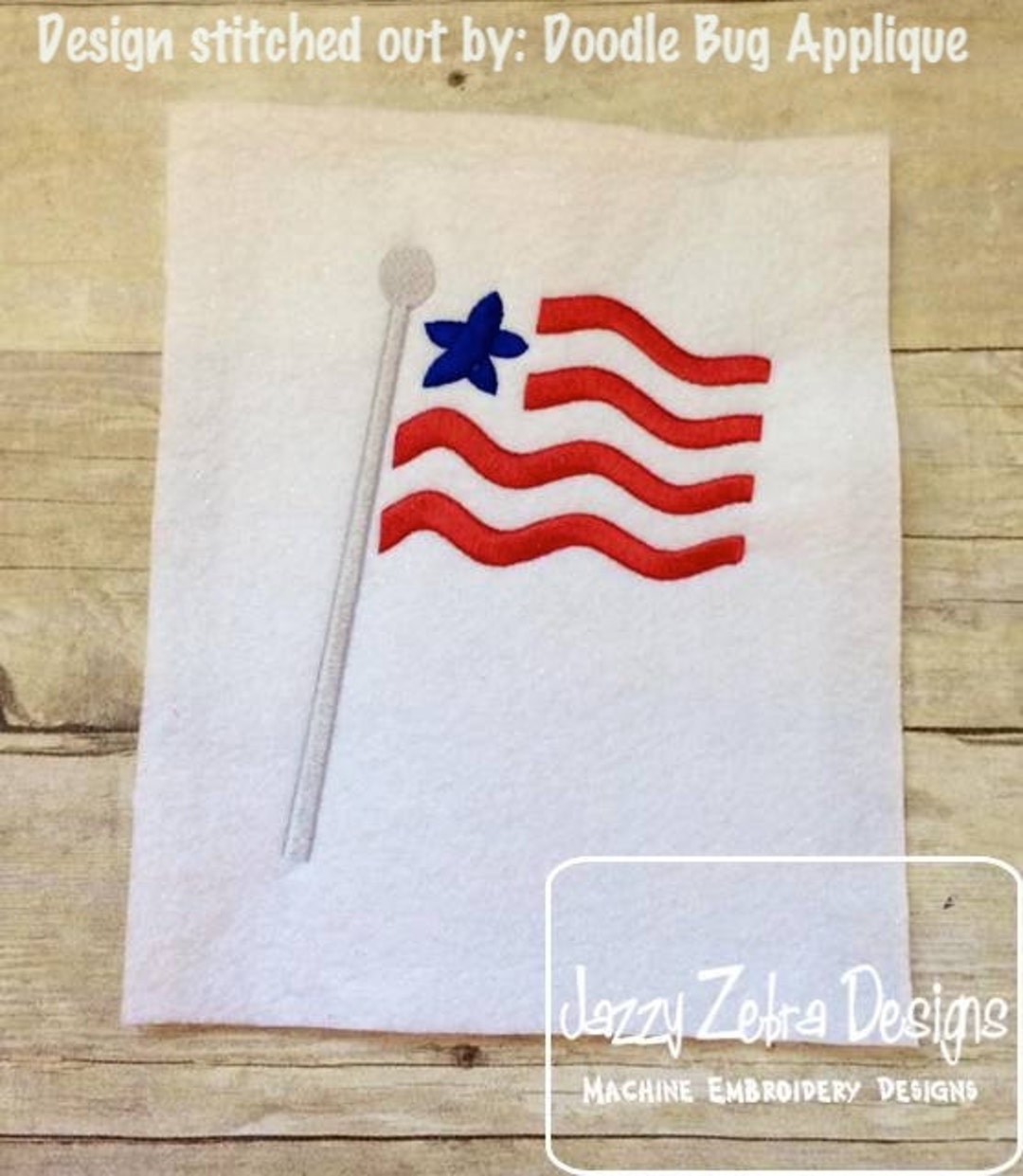 USA Flag Satin Stitch Machine Embroidery Design - Etsy