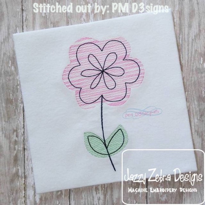 Spring Flower Sketch Machine Embroidery Design - Etsy