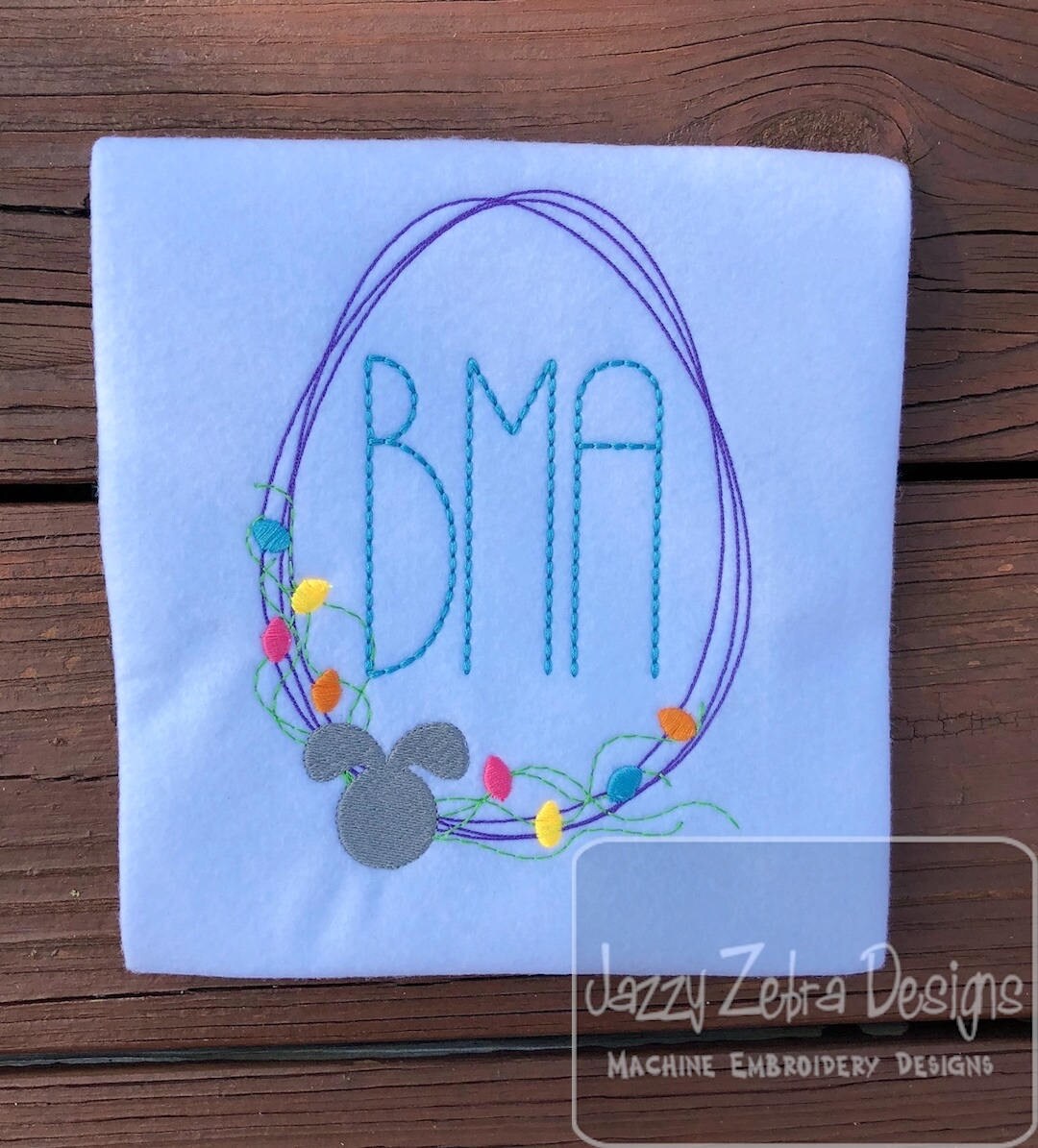 Easter Egg and Bunny Monogram Frame Machine Embroidery Design - Etsy