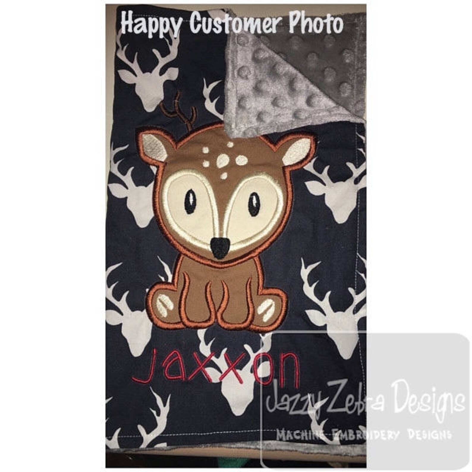 Deer Applique Machine Embroidery Design | Etsy