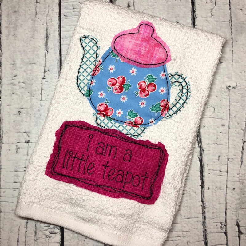 Teapot Applique - Etsy