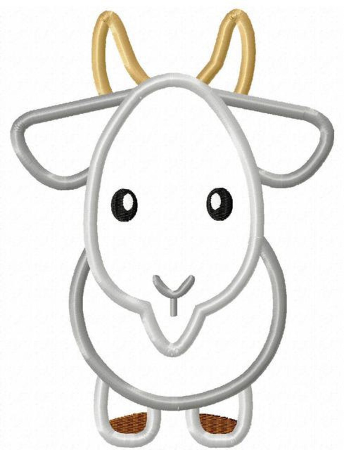 Goat Applique Machine Embroidery Design | Etsy