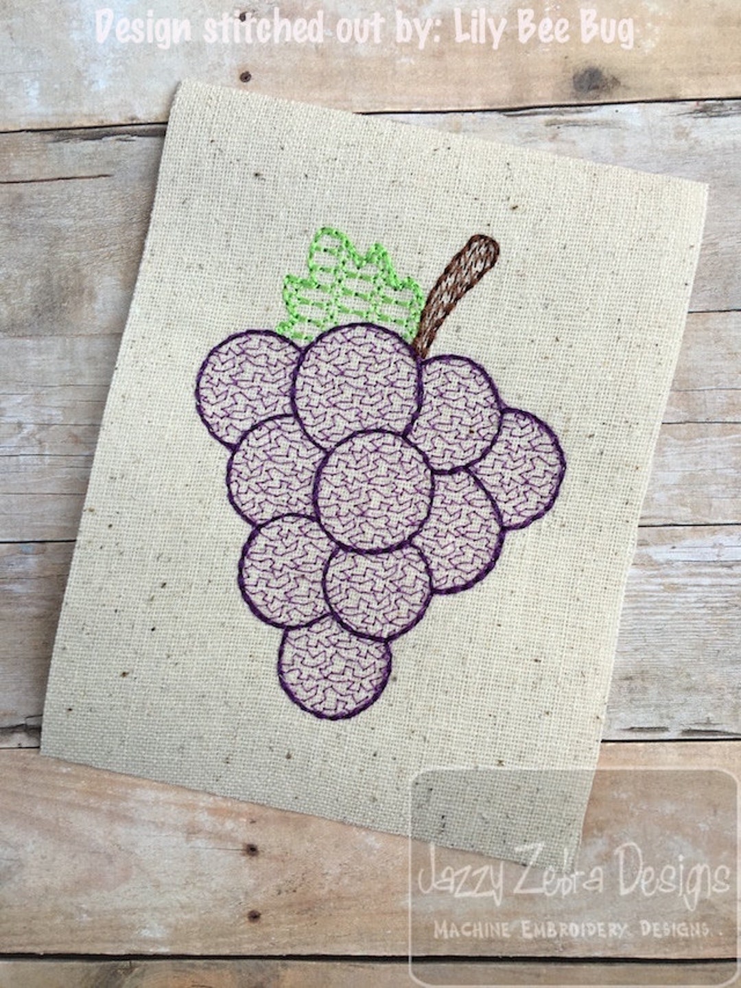 Grapes Motif Filled Machine Embroidery Design - Etsy