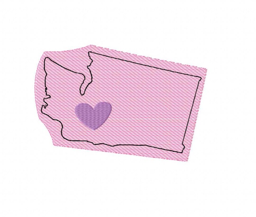 Washington State Sketch Embroidery Design - Etsy