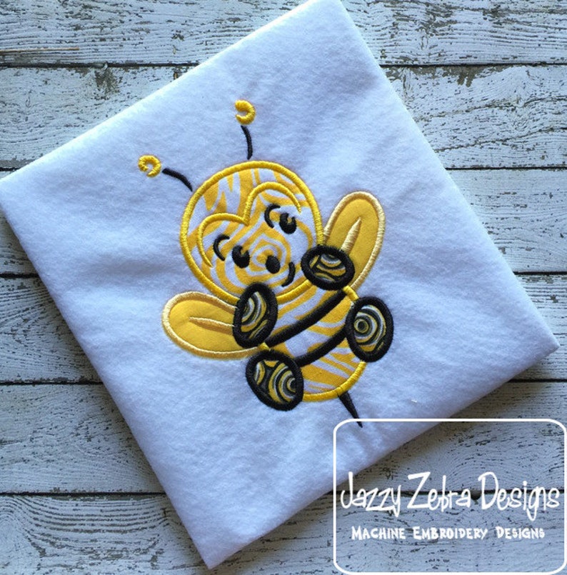 Bumble Bee Applique Machine Embroidery Design | Etsy