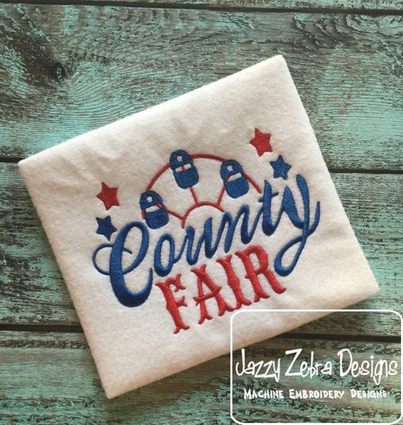 County Fair Saying Machine Embroidery Design - Etsy