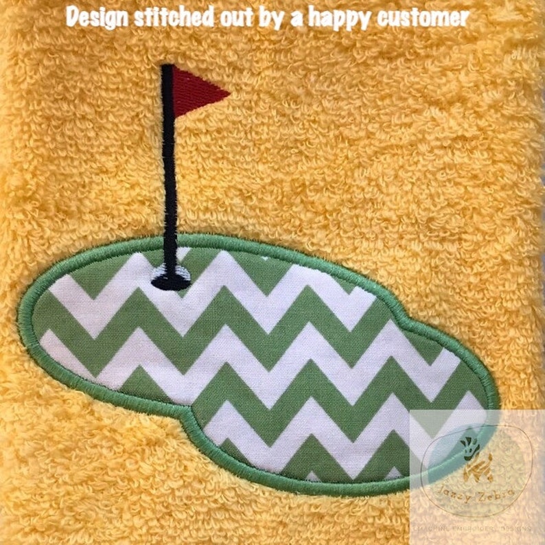 Golf Hole Applique Machine Embroidery Design - Etsy