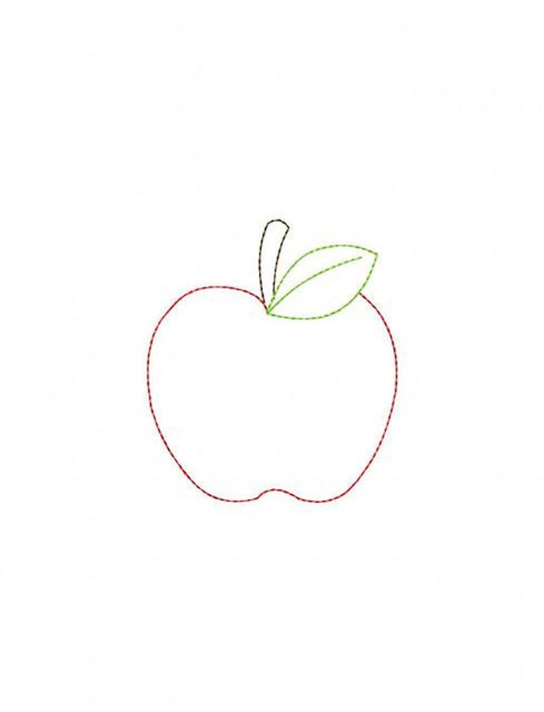 Apple Vintage Stitch Machine Embroidery Design - Etsy