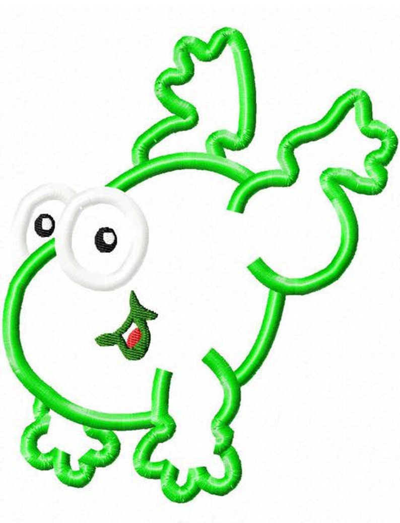 Frog Applique Machine Embroidery Design - Etsy