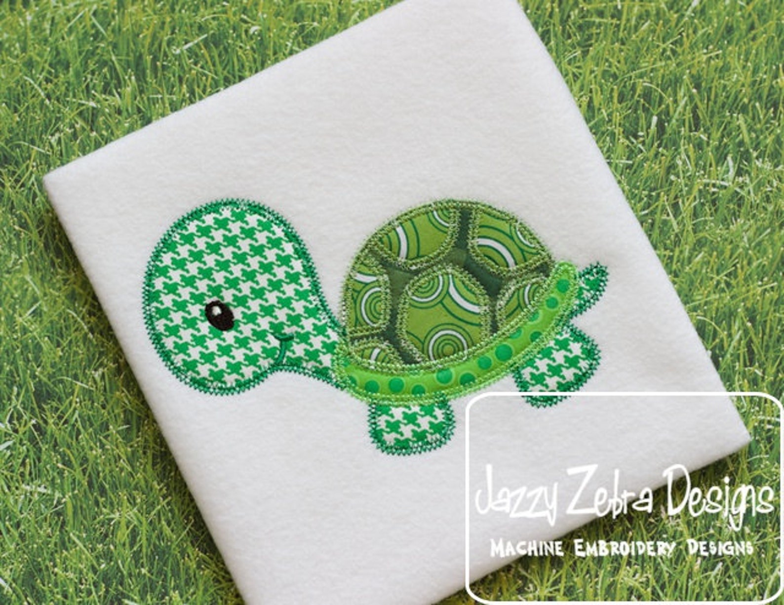 Turtle Vintage Stitch Appliqué Machine Embroidery Design | Etsy