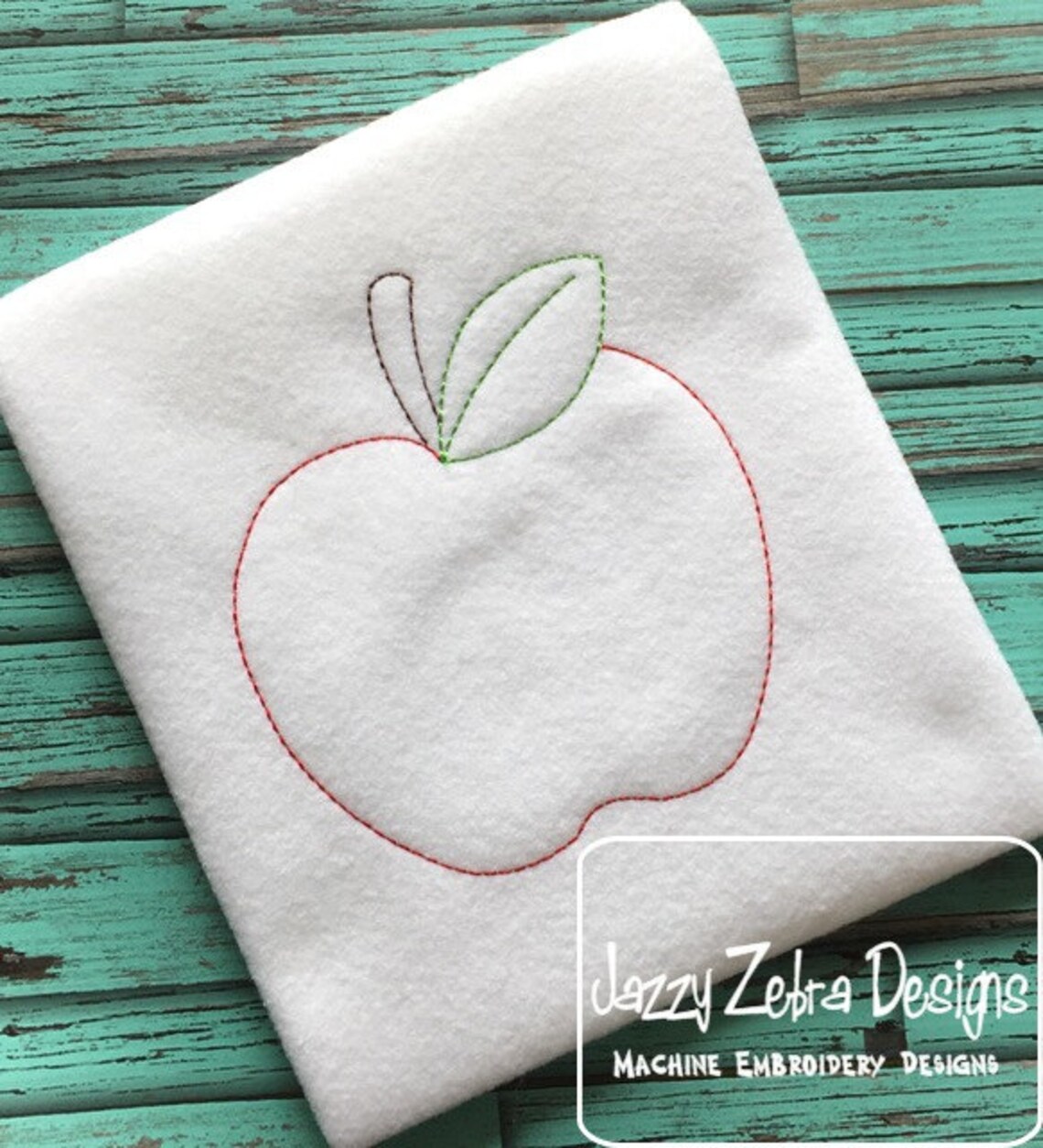 Apple vintage stitch machine embroidery design | Etsy