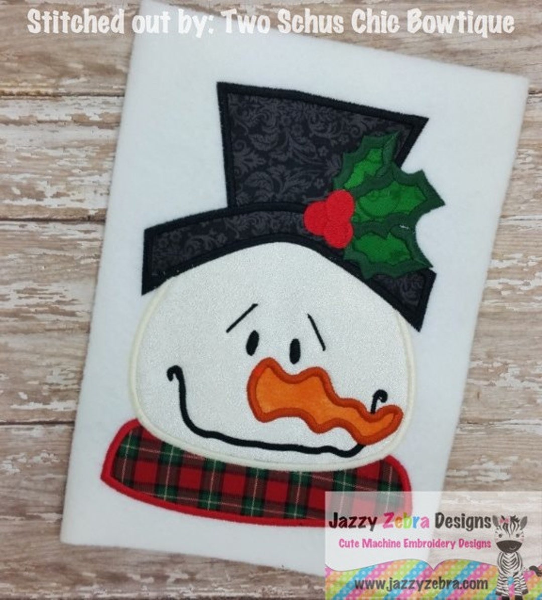 Snowman Appliqué Machine Embroidery Design - Etsy