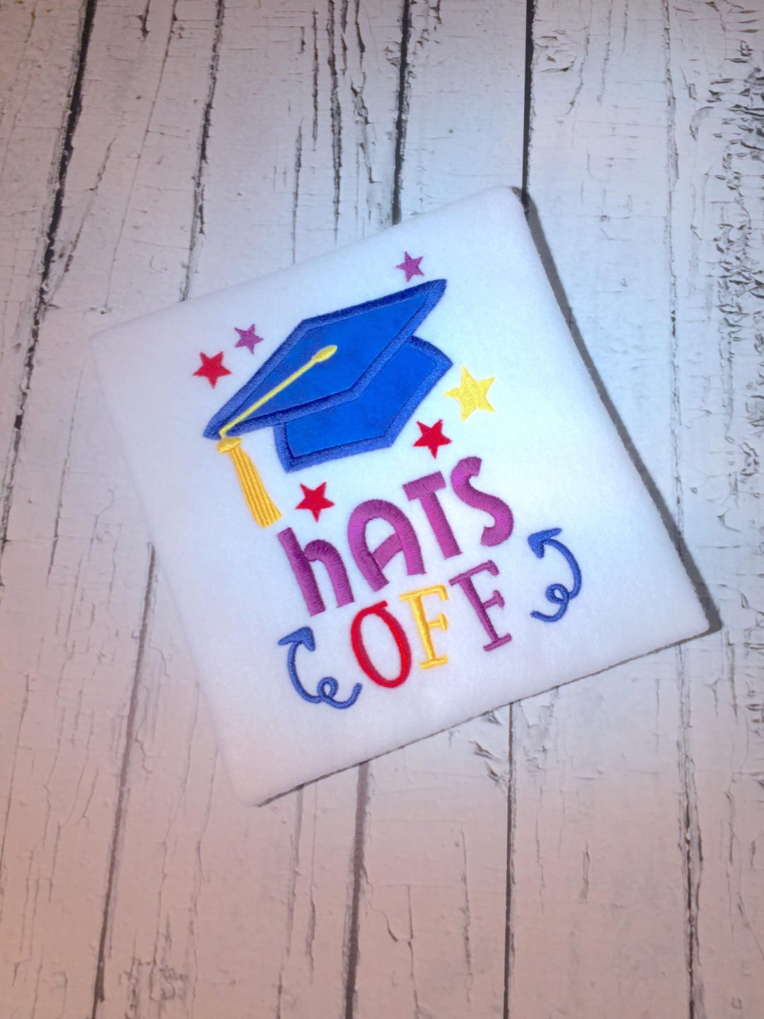 Hats off Saying Graduation Appliqué Machine Embroidery Design - Etsy