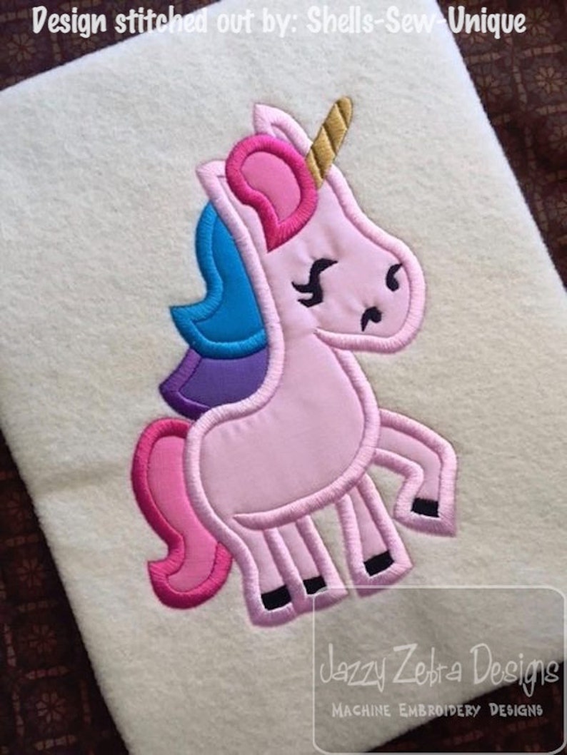 Unicorn Applique Machine Embroidery Design - Etsy