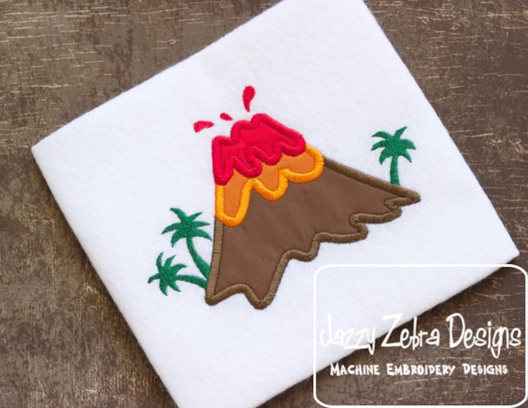 Volcano Applique Machine Embroidery Design - Etsy
