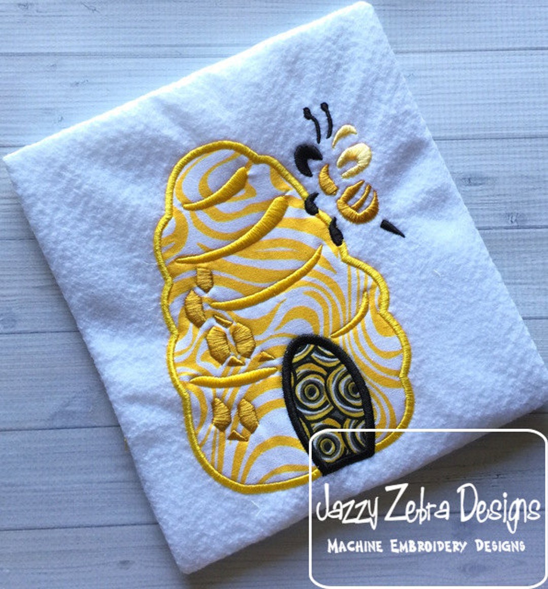 Bee Hive Applique Machine Embroidery Design - Etsy