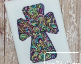 Cross Outline Machine Embroidery Design - Etsy