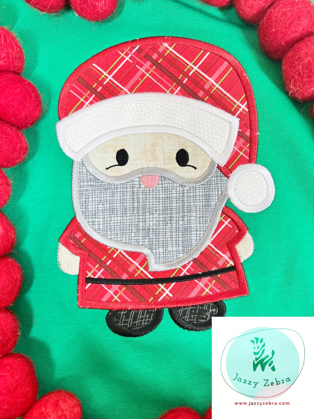 Christmas Santa Applique Machine Embroidery Design - Etsy
