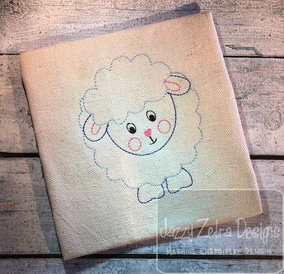 Lamb Vintage Stitch Machine Embroidery Design - Etsy