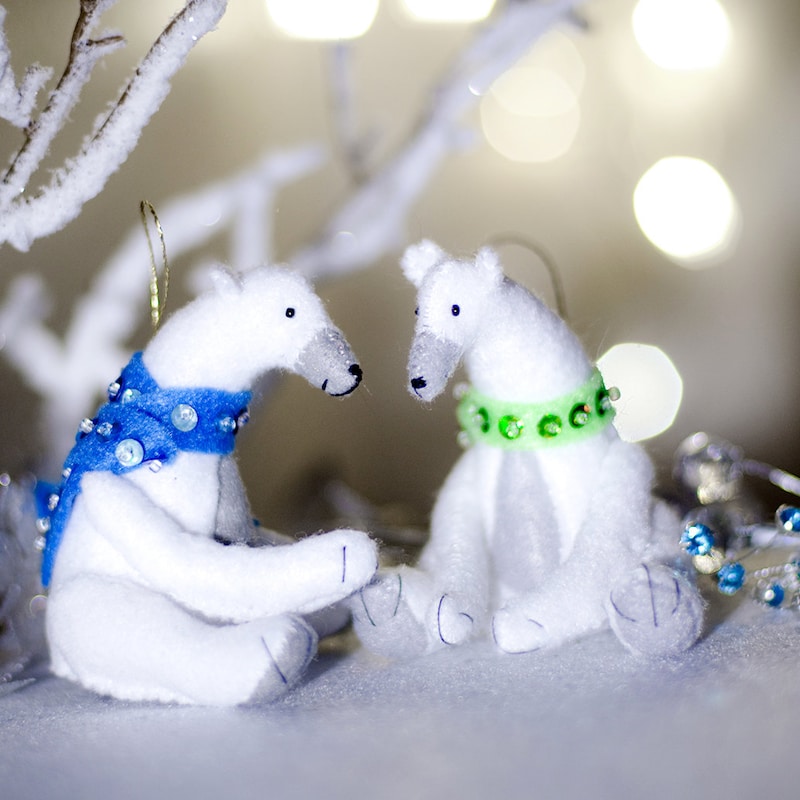 Felt Polar Bear - Etsy