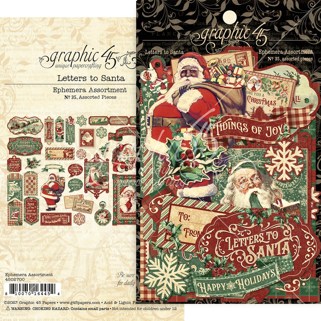 G45 Graphic 45 LETTERS TO SANTA Ephemera Assortment 4502700 - Etsy G45 Graphic 45 LETTERS TO SANTA Ephemera Assortment 4502700 - Etsy