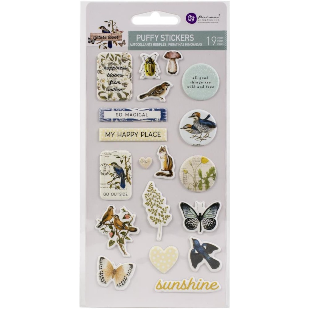 Prima NATURE LOVER Collection PUFFY Stickers 19 Pieces 648077 - Etsy