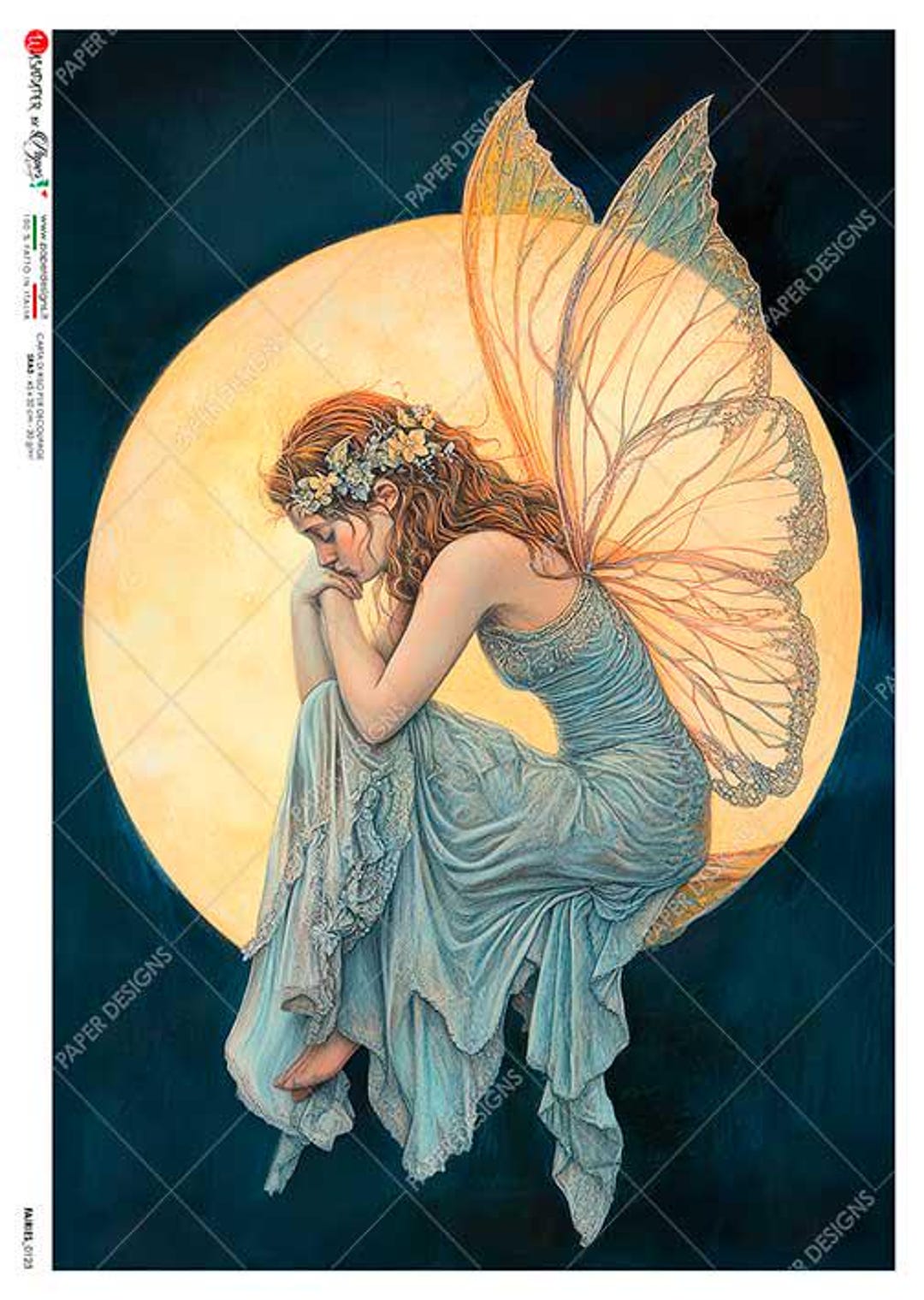 Paper Designs RESTING FAIRY A4 Decoupage Rice Paper #FAIRIES_0123 - Etsy
