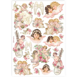 Stamperia Best Sellers ANGELS A4 Decoupage Rice Paper DFSA4925 - Etsy