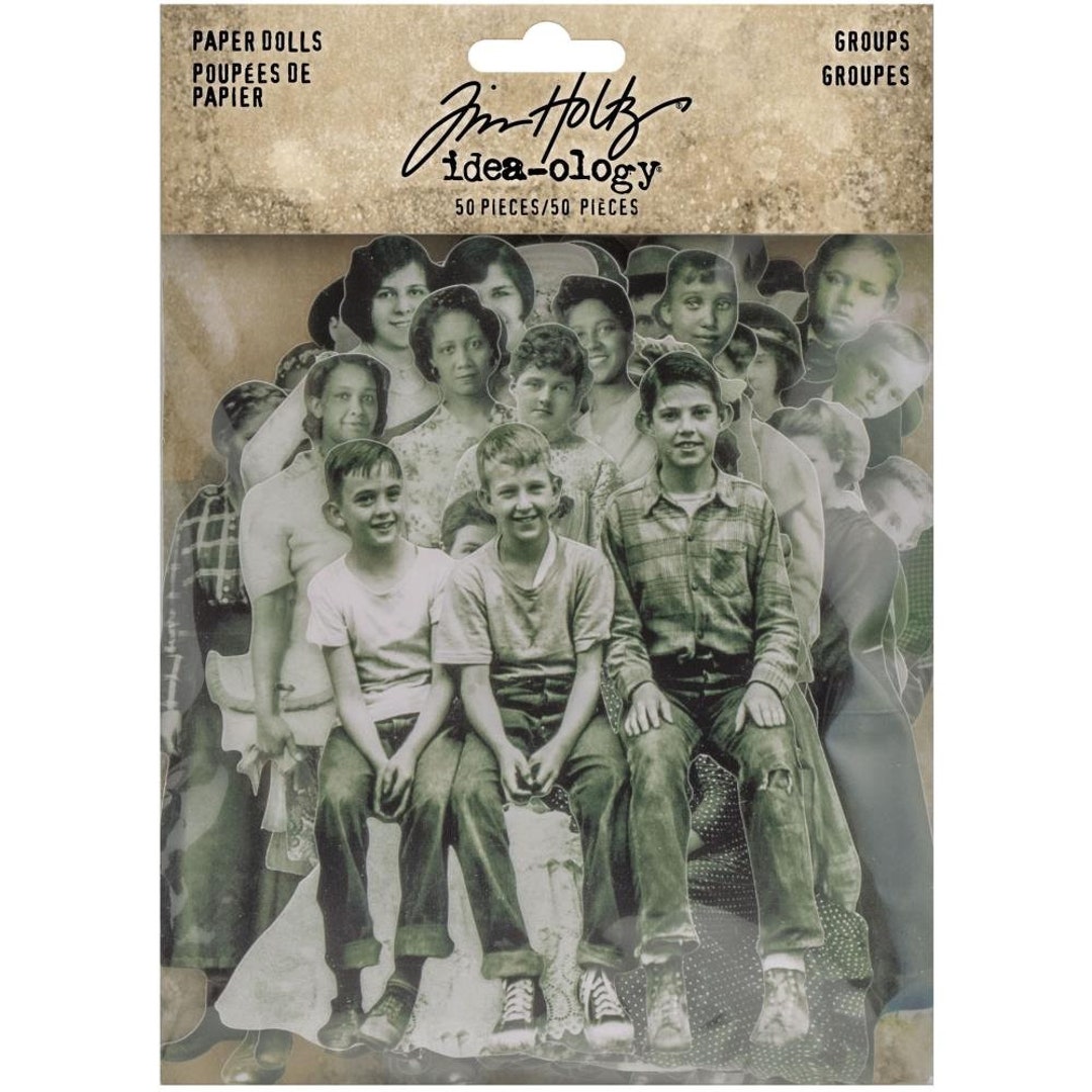 Tim Holtz Idea-ology PAPER DOLLS Group Pack 2021 Packaging 50 Pieces ...