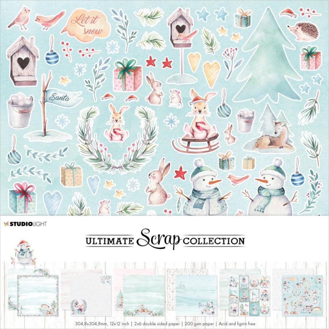 Studio Light Ultimate Scrap Paper Background Papers 12x12 Paper Pad # ...