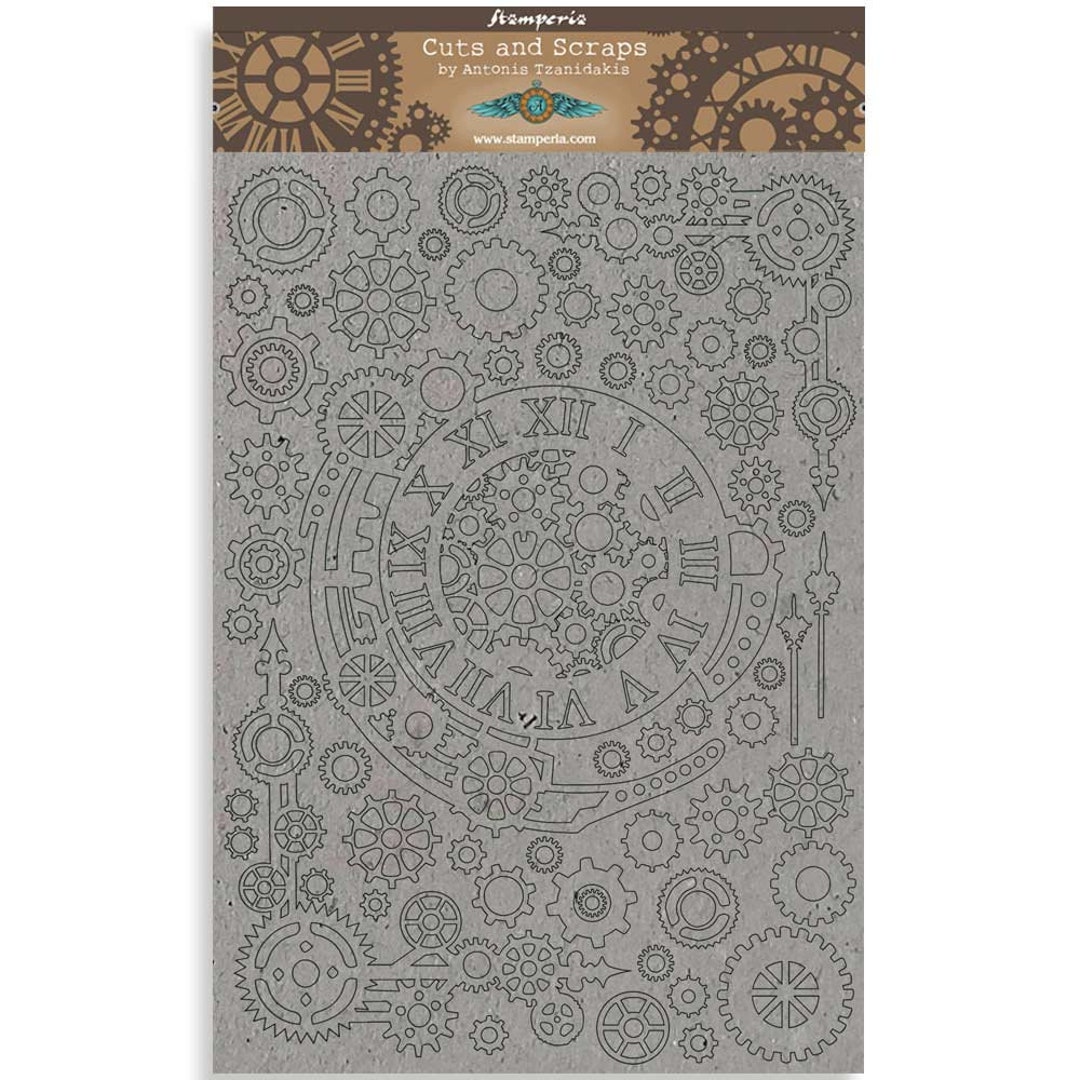 Stamperia Sir Vagabond GEARS AND NUMBERS Cuts and Scraps A4 21x29.7 Cm ...