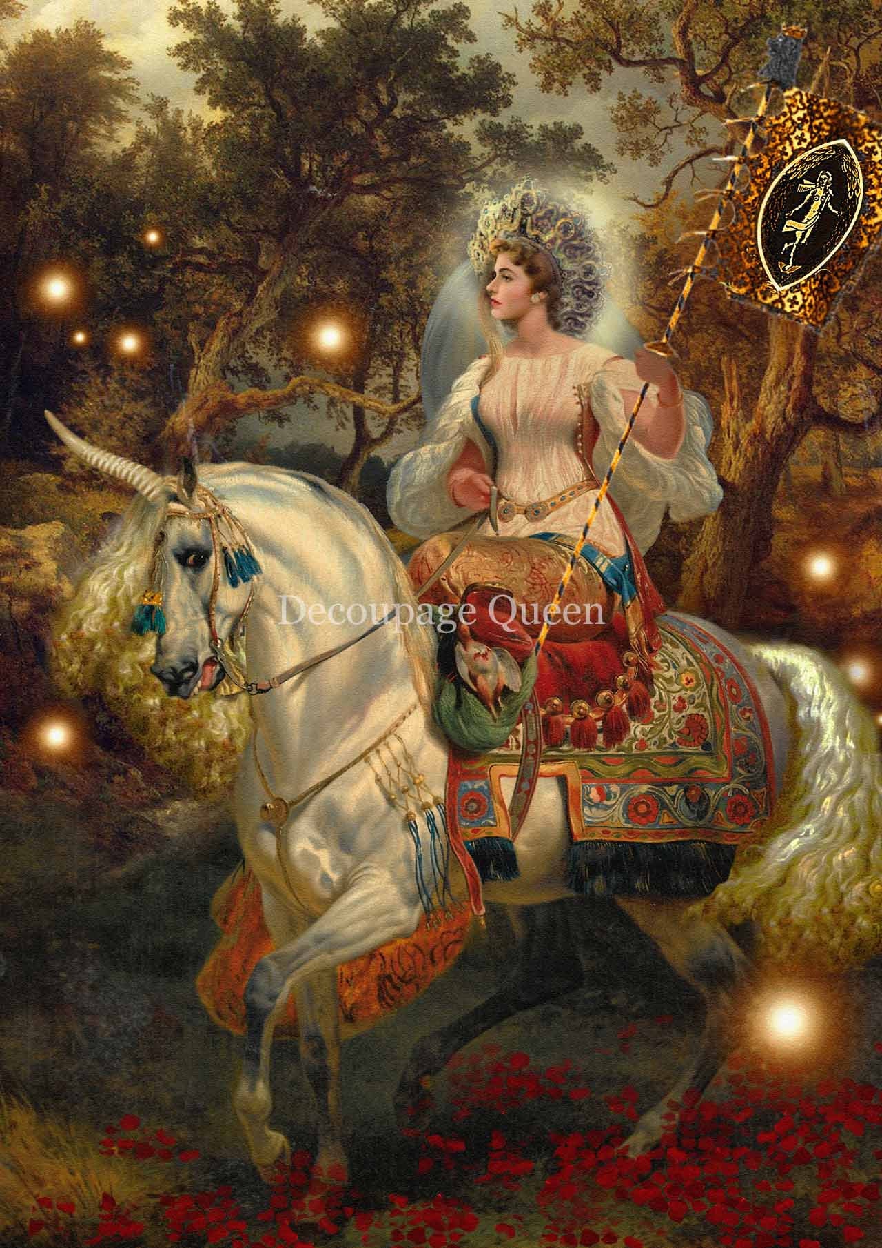 Decoupage Queen Howard David Johnson YE FAIRIE QUEENE A4 Rice Paper ...