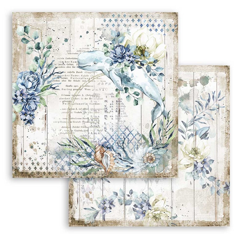 Stamperia Romantic Collection SEA DREAM 12x12 Double - Etsy Stamperia Romantic Collection SEA DREAM 12x12 Double - Etsy