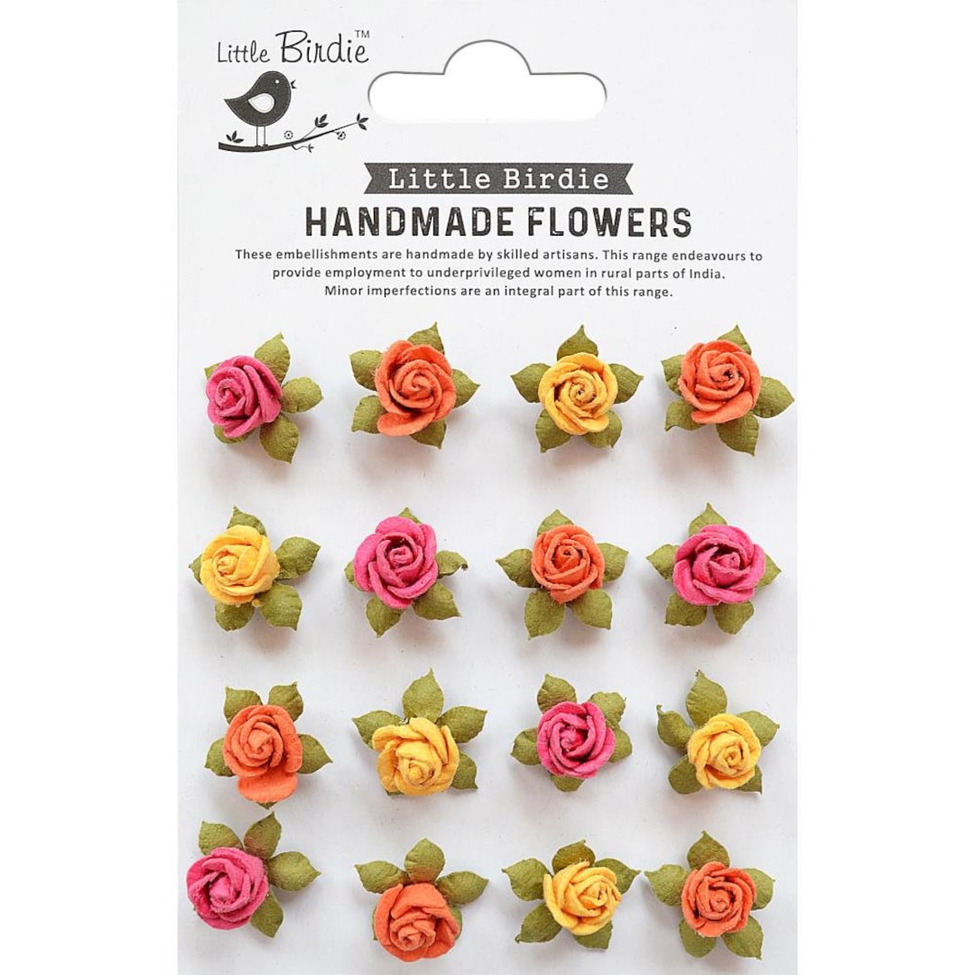 Little Birdie Micro Roses BOHO VIBES Handmade Flowers 16 Pcs CR83164 - Etsy