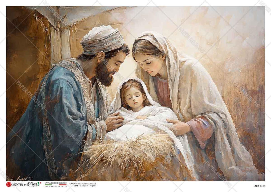 Paper Designs MANGER SCENE I Nativity A4 Decoupage Rice Paper #CULT ...