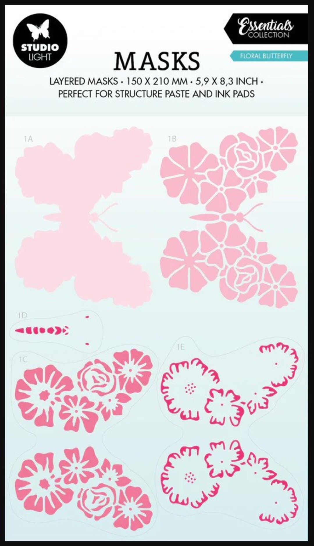 Studio Light Essentials Collection FLORAL BUTTERFLY Layered Masks - Etsy