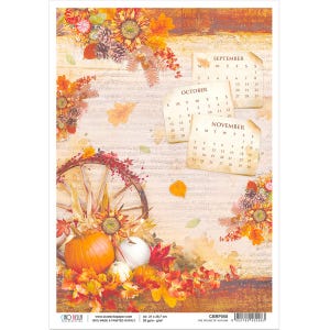 Ciao Bella Decoupage THE SOUND of AUTUMN Rice Paper A4 Mixed Media ...