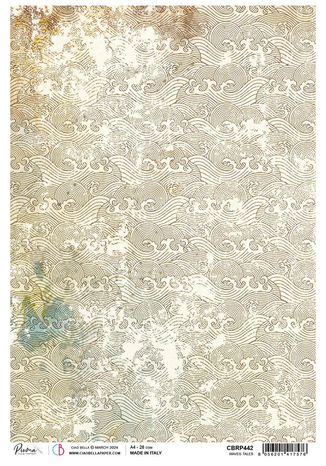 Ciao Bella Land of the Rising Sun WAVES TALES A4 Rice Paper Decoupage # ...