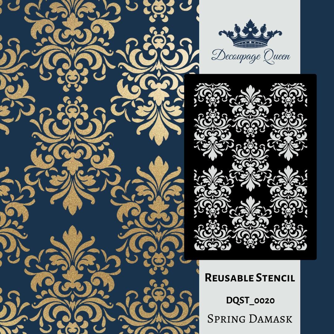 Decoupage Queen SPRING DAMASK A4 Reusable Stencil DQST0020 - Etsy