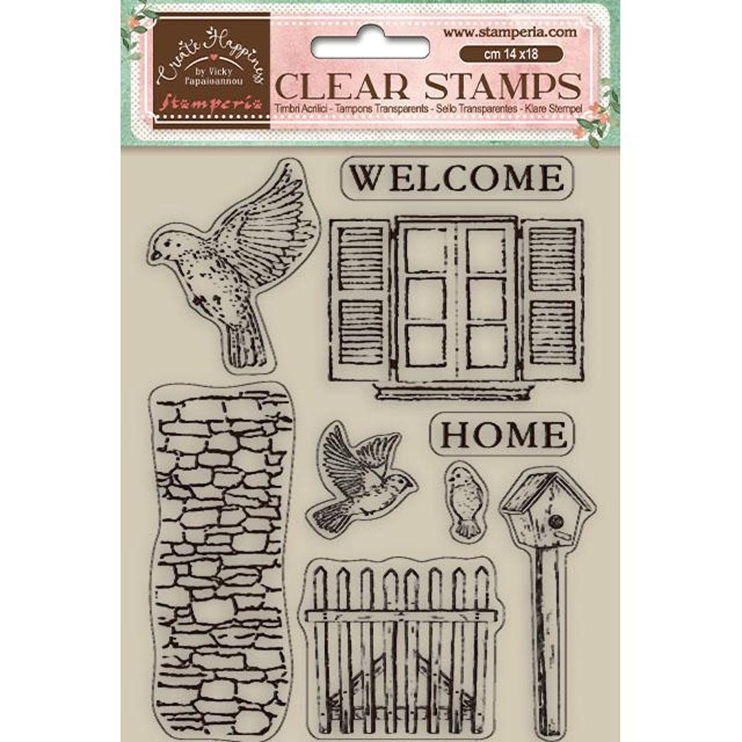 Stamperia Create Happiness WELCOME HOME BIRDS Stamps 14 X 18 Cm #WTK165 ...