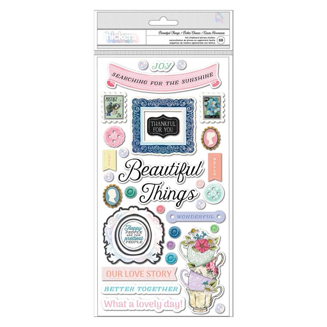 Bo Bunny BRIGHTON Thickers Stickers 68 Pcs #34013991 - Etsy